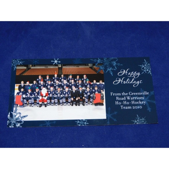 ECHL | Holiday | Rare Echl Greenville Road Warriors Christmas Card ...